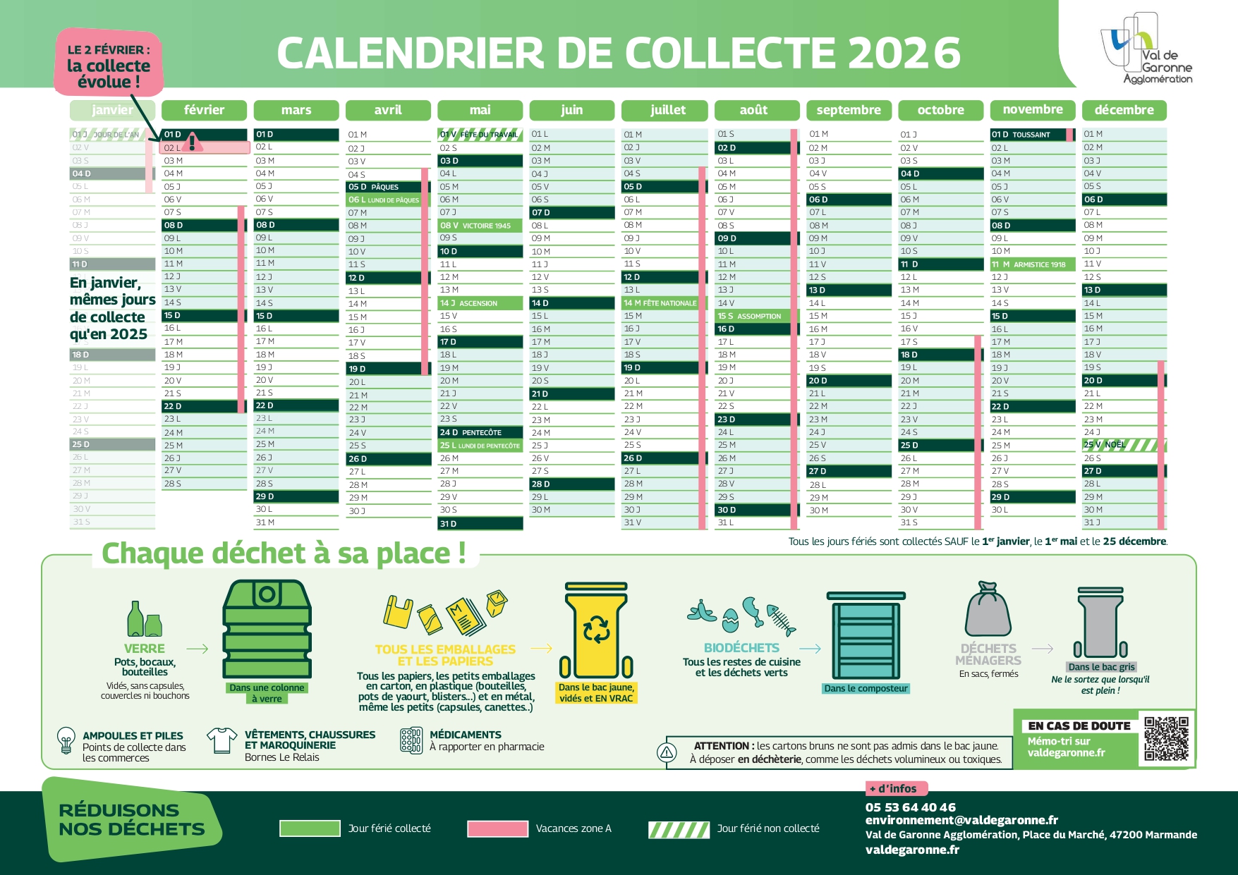 Calendrier poubelles 2026 et composteurs